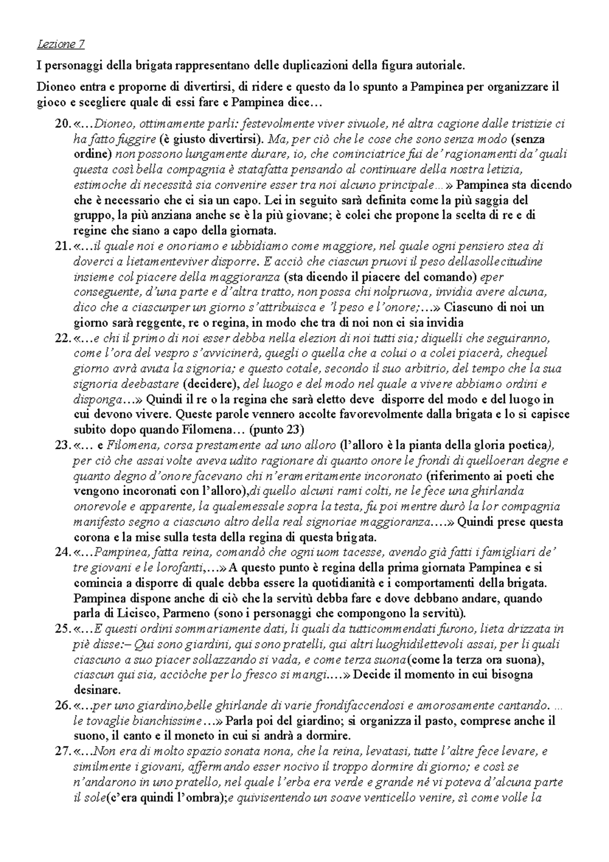 BOCCACCIO E IL DECAMERON - Lezione 7 I personaggi della brigata ...