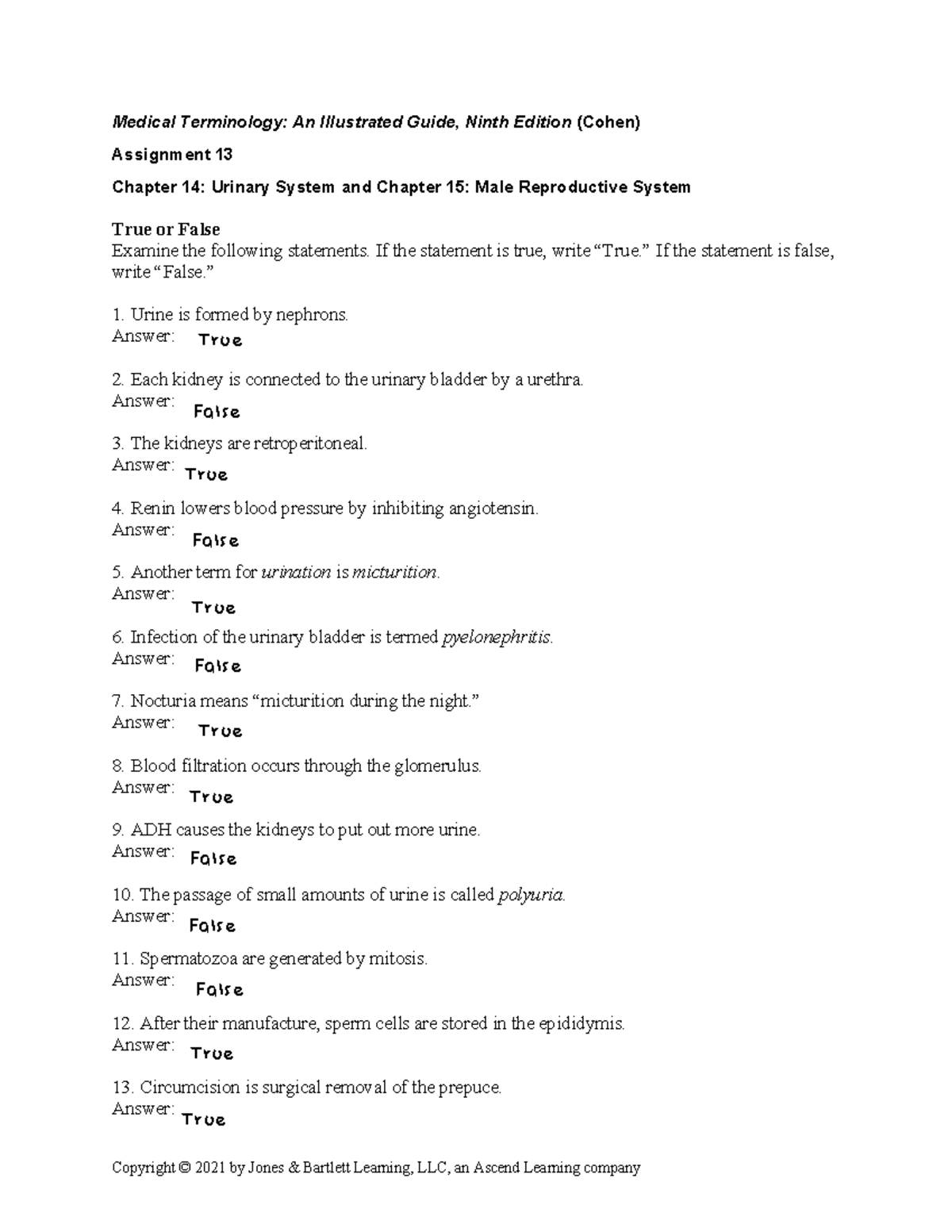 Assignment 13 - Weekly course HW assigment 13 - Medical Terminology: An ...