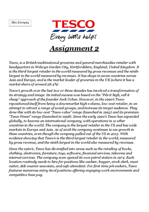 Tesco assignment - distinction - Tesco’s Recruitment and Selection ...