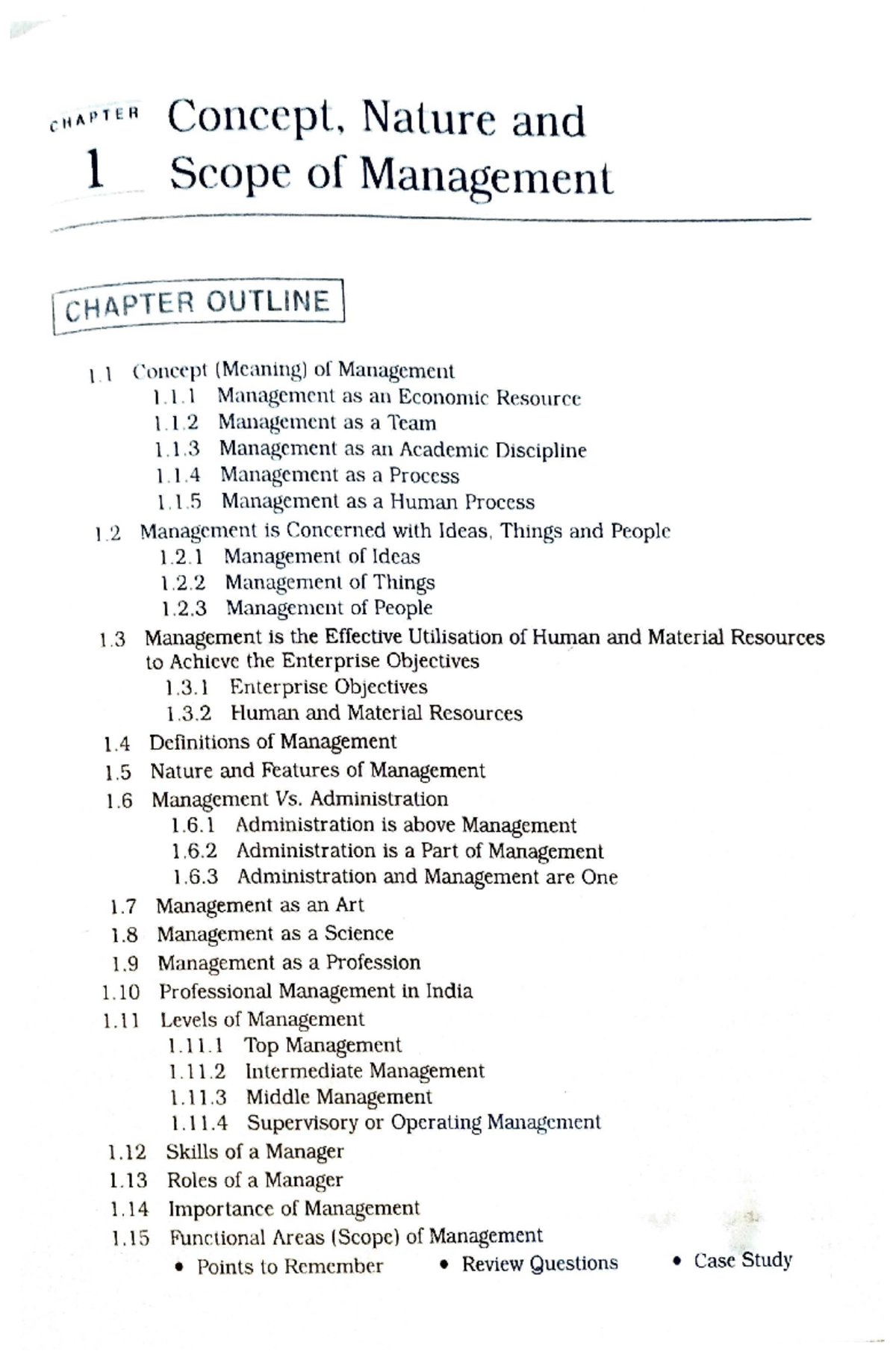 Concept, Nature and Scope of Management - ~ iA1'1EH l - I 1 Cor1ccpt ...