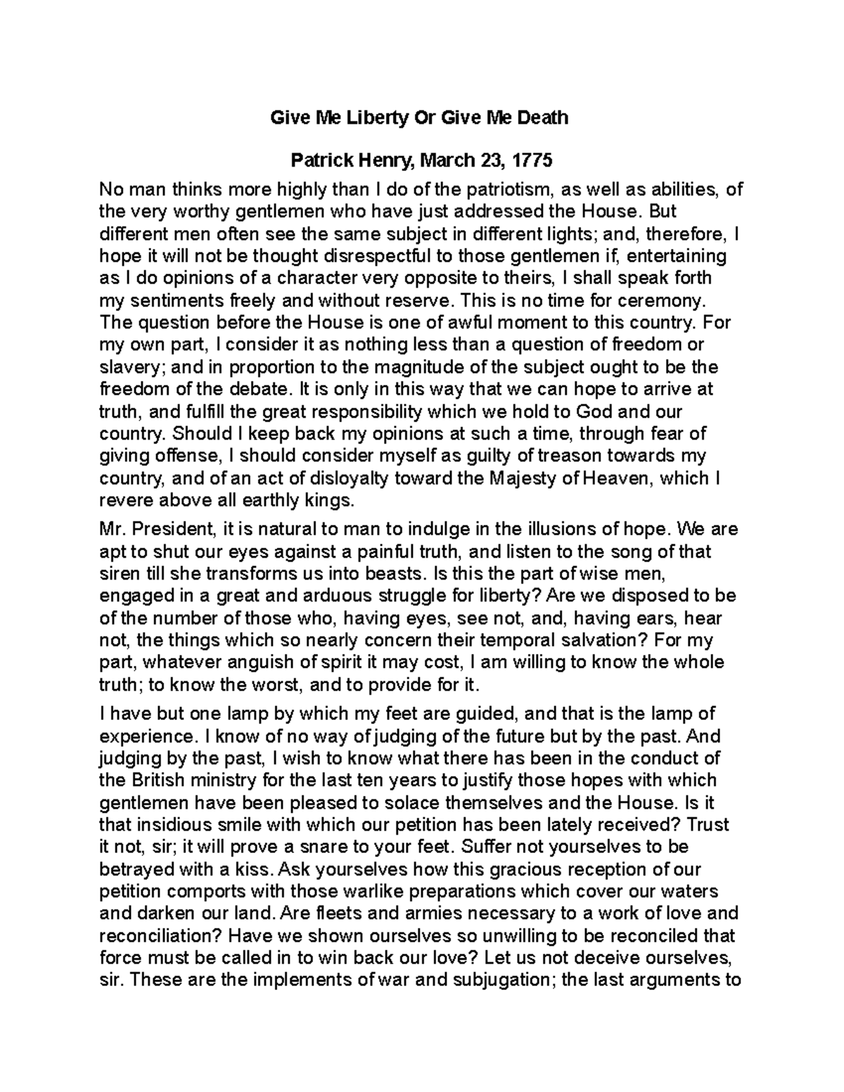 Give Me Liberty Or Give Me Death - Give Me Liberty Or Give Me Death ...