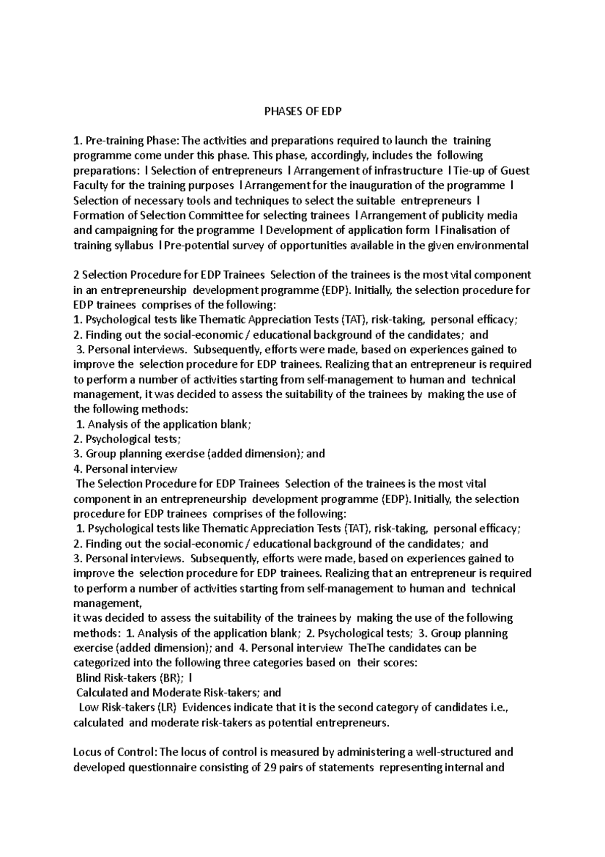 Phases OF EDP - BBA 6TH SEM NOTES - Studocu