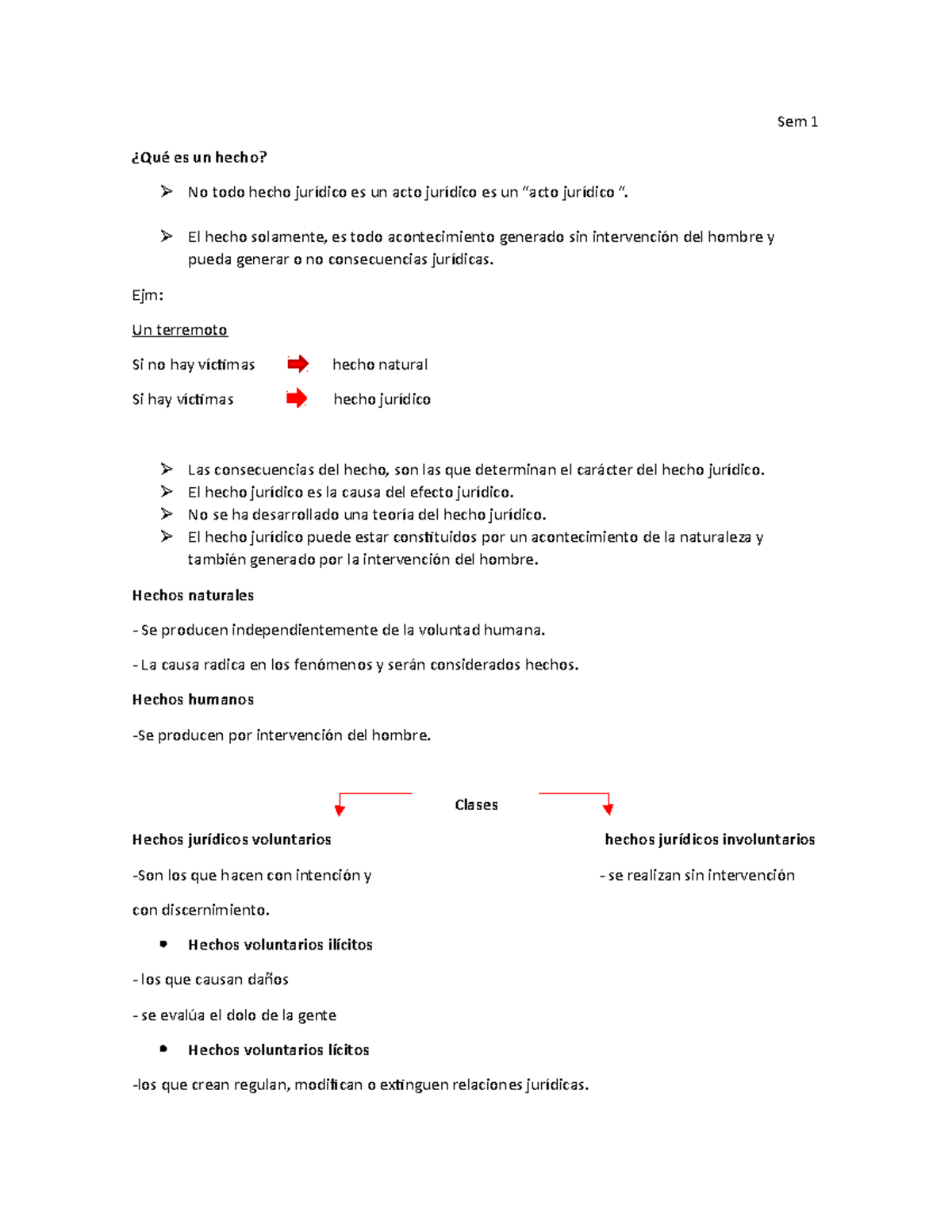 Qué es un hecho - Apuntes 8,9,10,11,12 - Sem 1 es un hecho? No todo ...