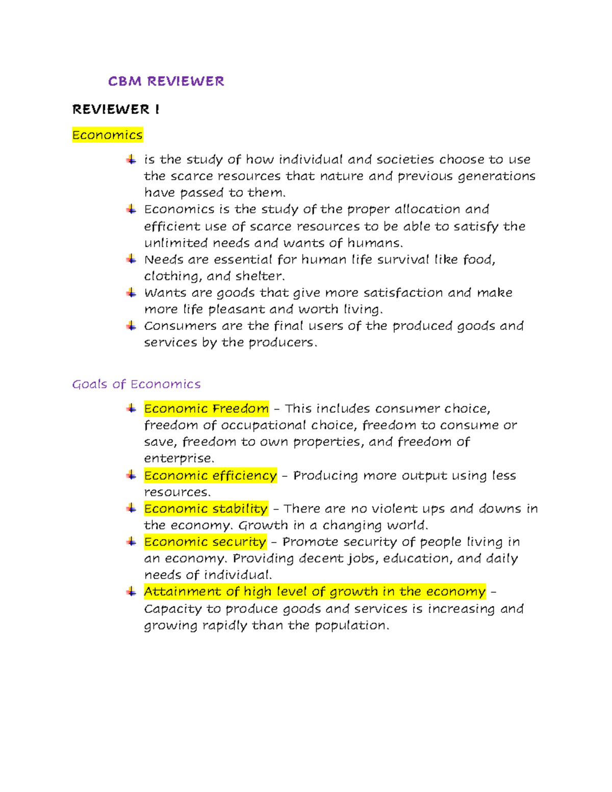 Basic Microeconomics Midterm Examination Reviewer - CBM REVIEWER ...