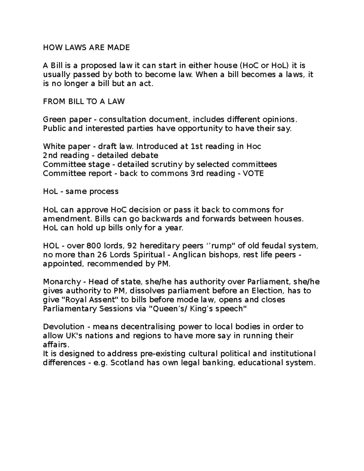 HOW LAWS ARE MADE - HOW LAWS ARE MADE - HOW LAWS ARE MADE A Bill is a ...