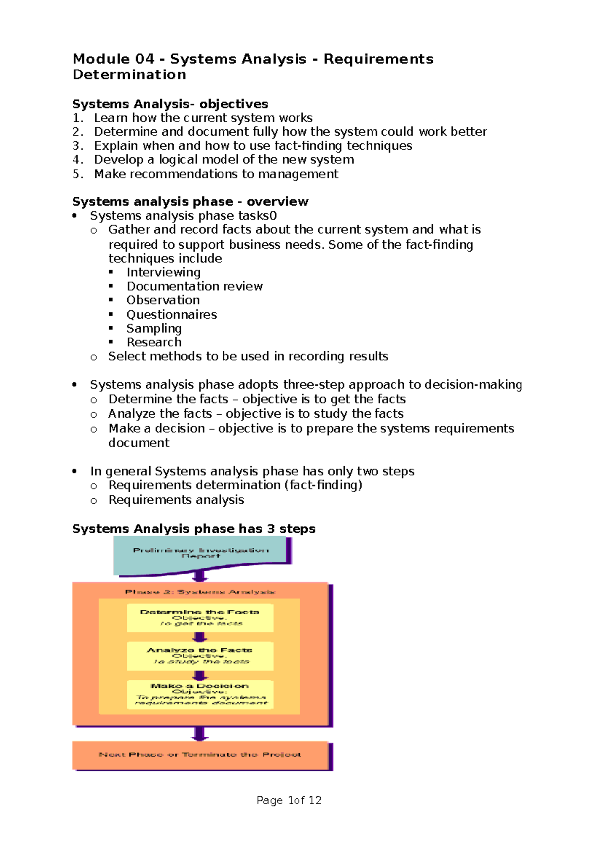 Module 04 - Systems Analysis Requirements Determination - Module 04 - Systems Analysis - - Studocu