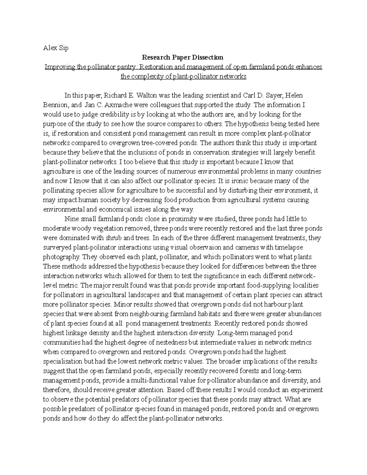 Alex Sip Revised Research Paper Dissection - Alex Sip Research Paper ...