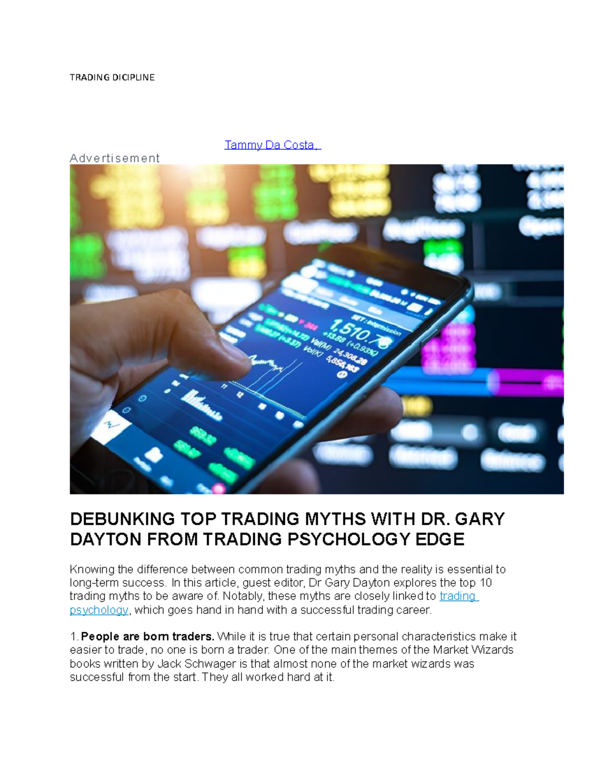 Trading Dicipline SAM - COMPUTER SCIENCE ALL THE WAY UP - TRADING ...