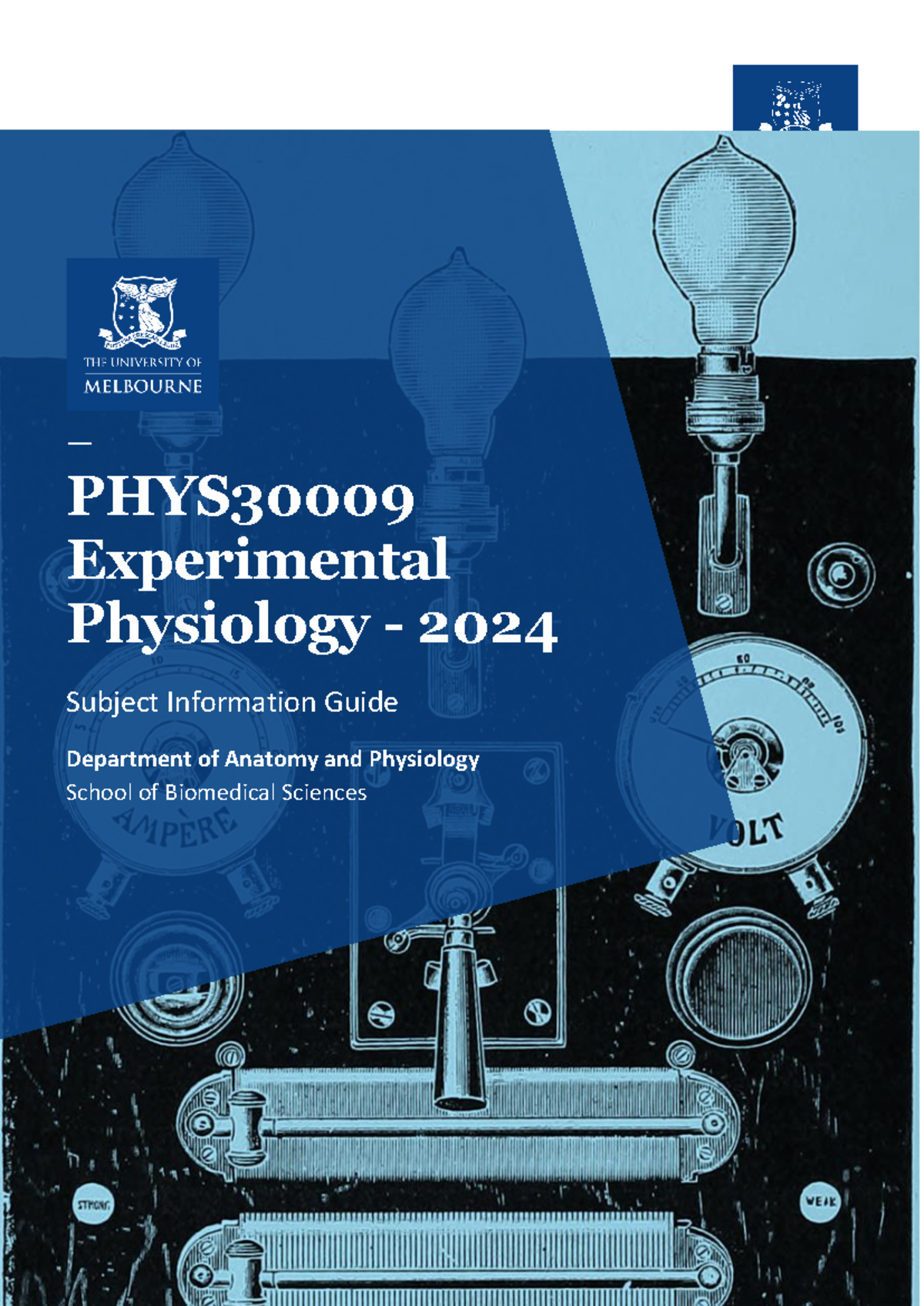 PHYS30009 Experimental Physiology Subject Info Guide - — Department of ...