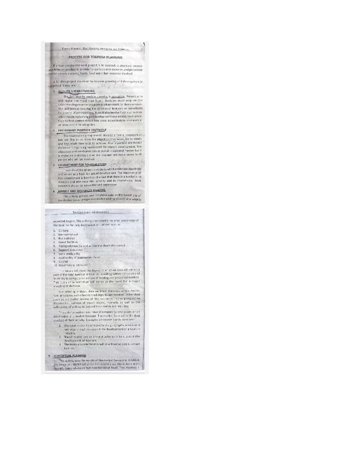 Process of tour plan - tourism planning and development - Studocu