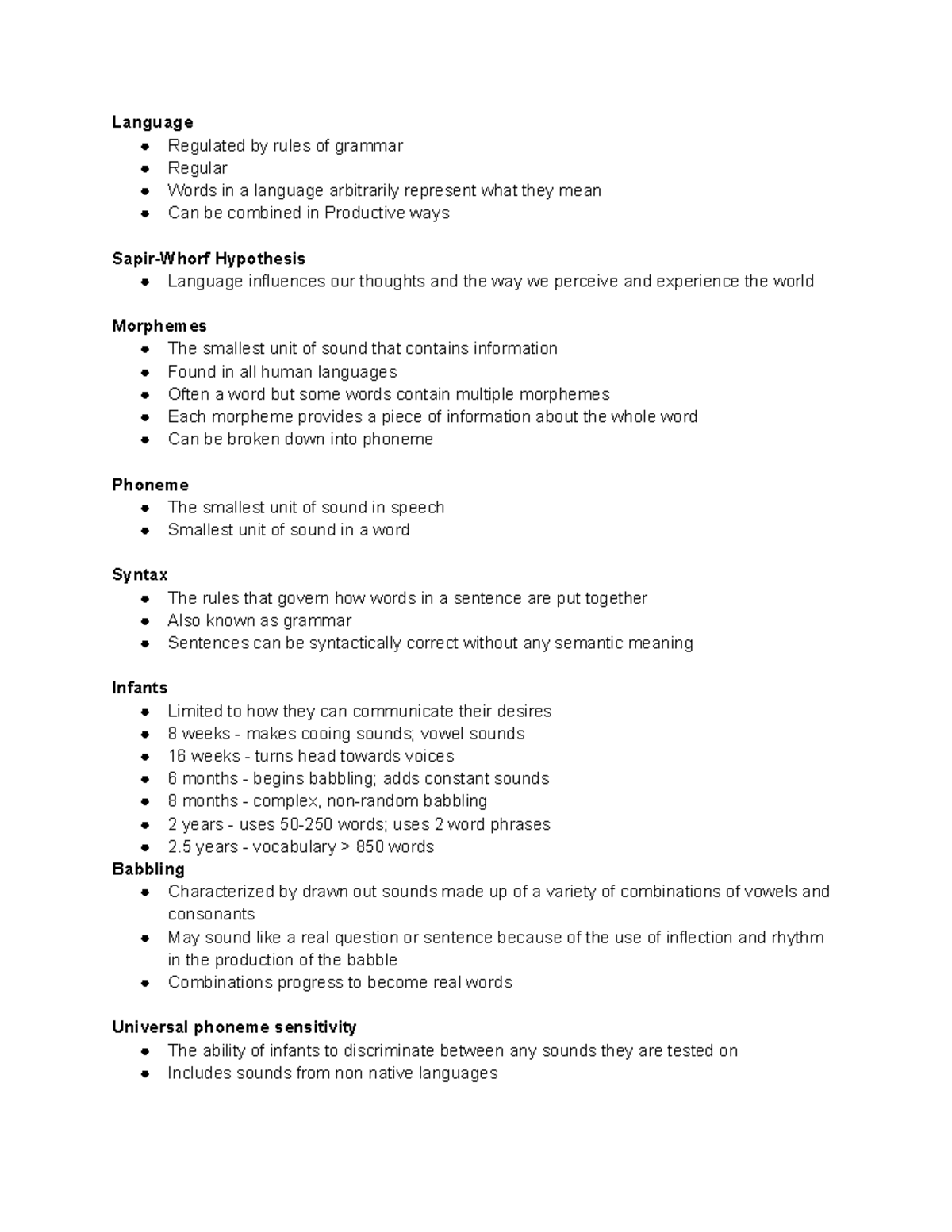 Psych; language - Language Regulated by rules of grammar Regular Words ...
