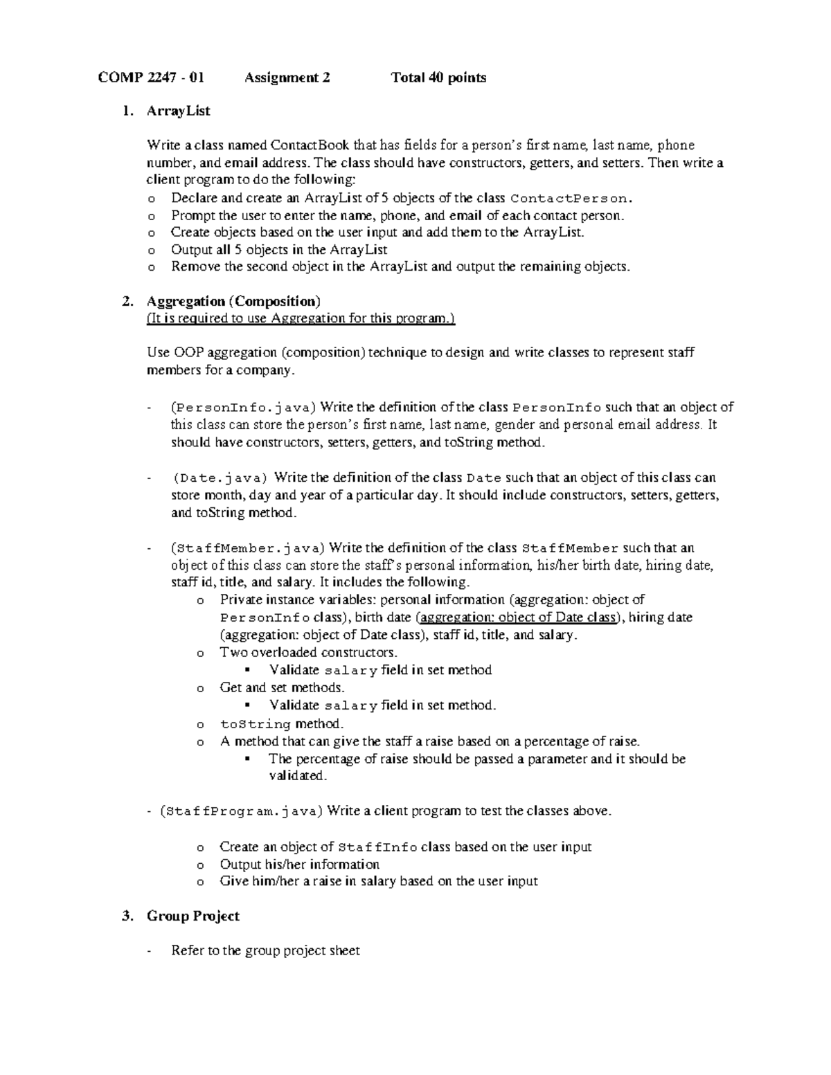 A2 Comp 2247 Algorithms And Data Structures Comp 2247 01