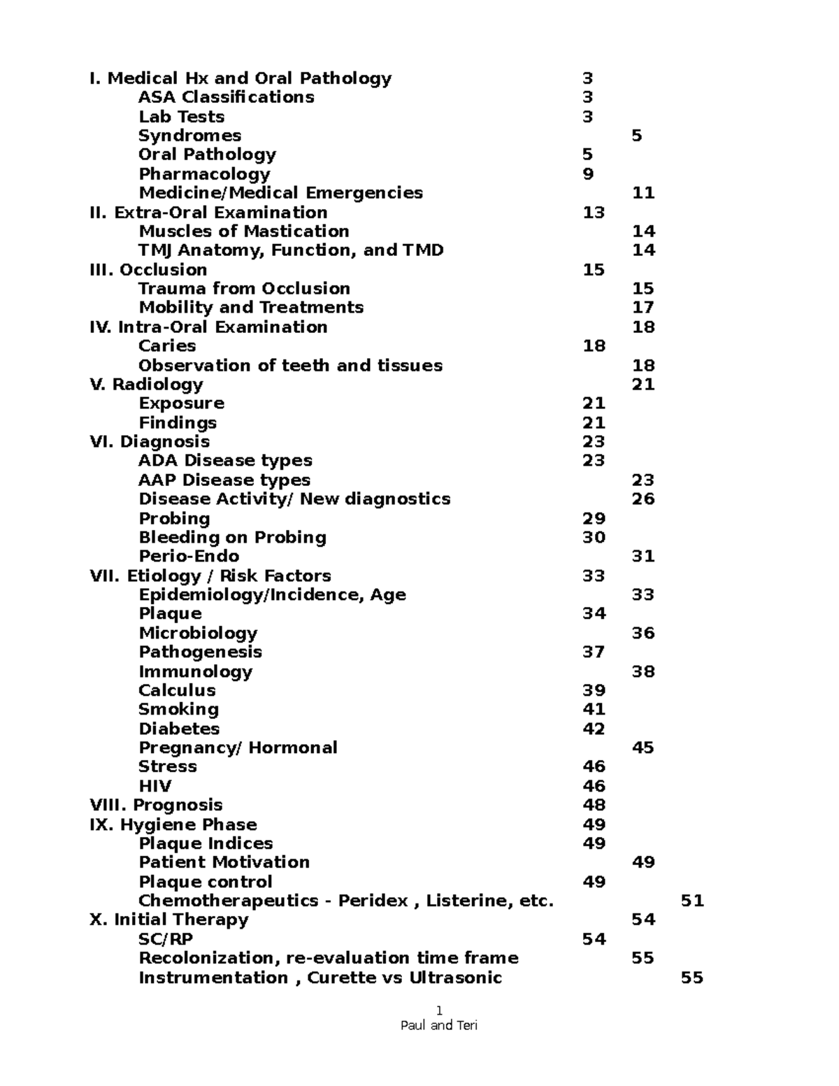 Luepke Board Review Guide - I. Medical Hx and Oral Pathology ASA ...