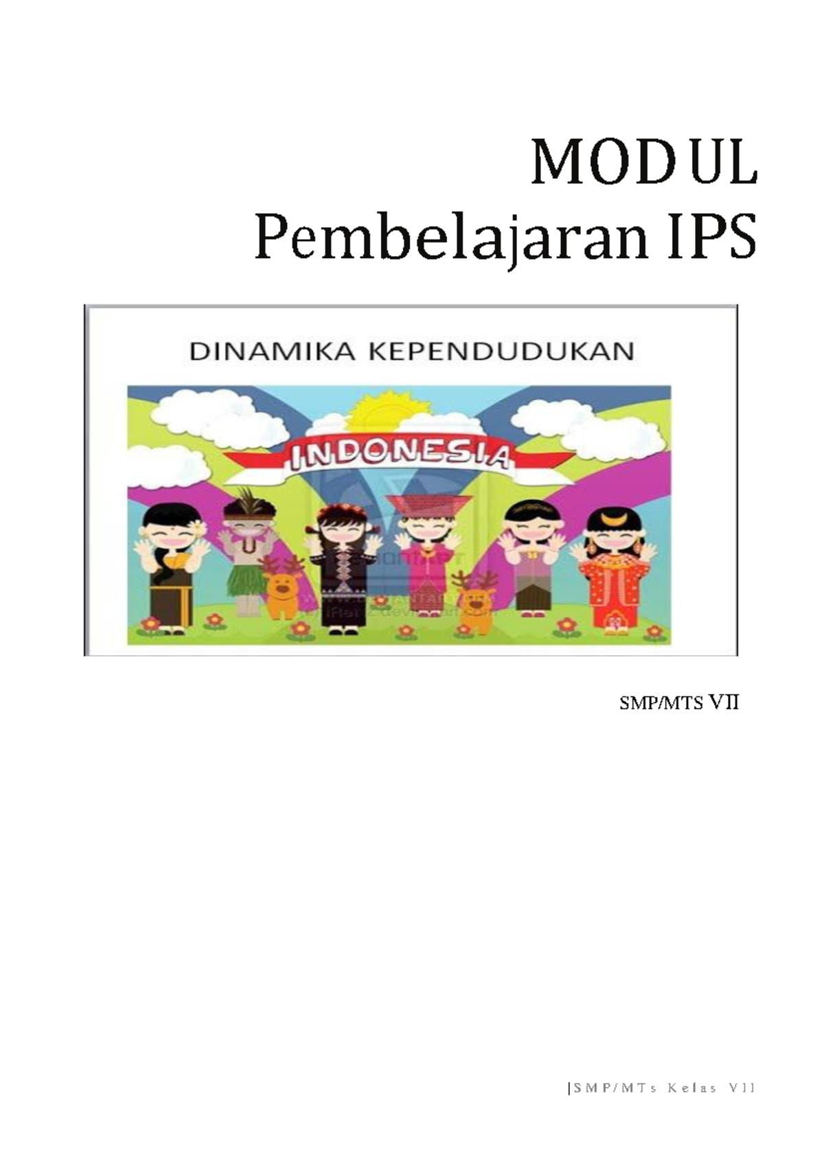 Modul ips (kependudukan) - | S M P / M T s K e l a s V I I MOD UL Pe mb ...