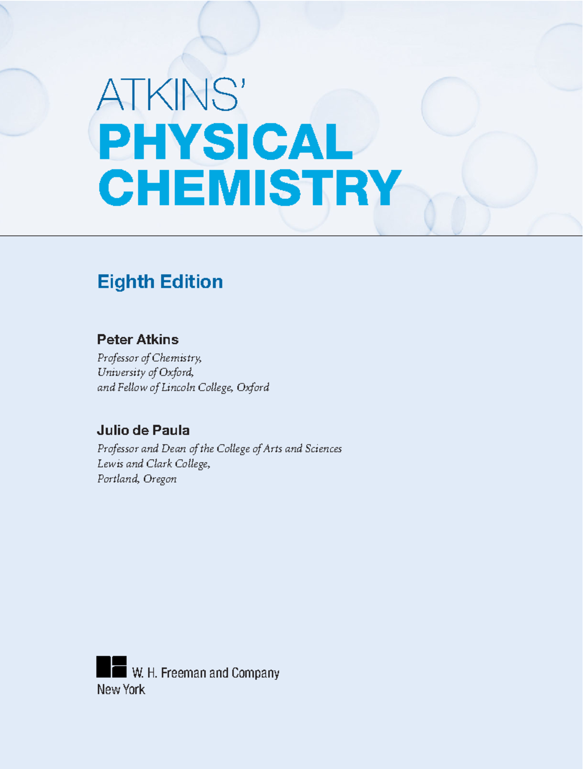 Chapter 23 - lecture - ATKINS’ PHYSICAL CHEMISTRY Eighth Edition Peter ...