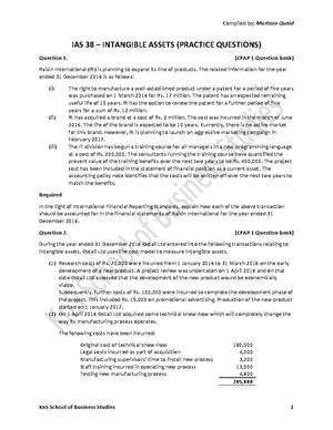 IAS 16 - Practice Questions by Sir Murtaza Quaid - IAS 16 – PROPERTY ...