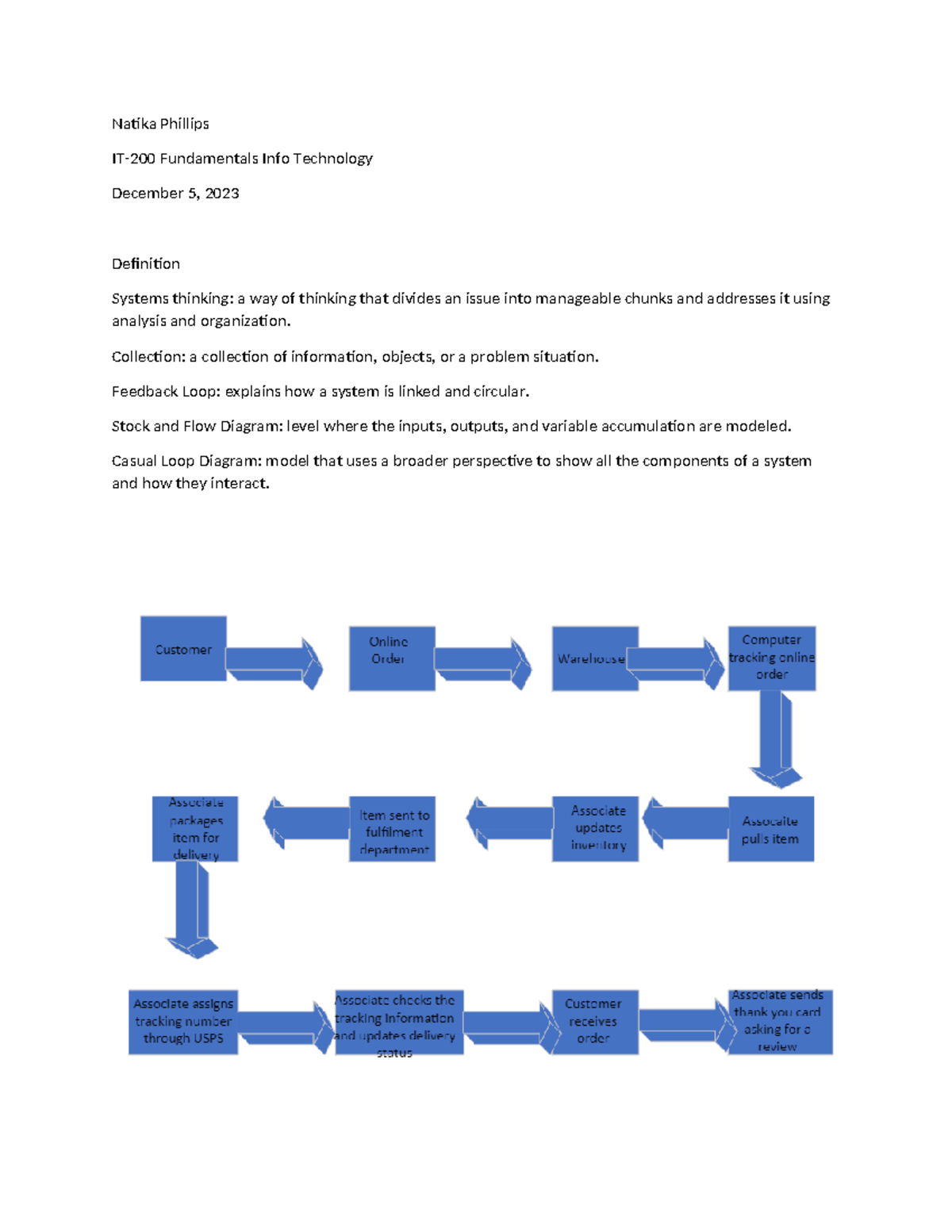 6-1 Activity Systems Thinking Project Milestone - Natika Phillips IT ...