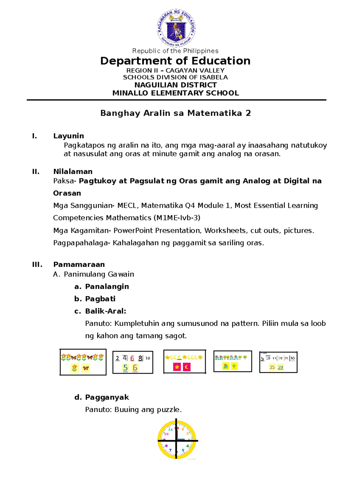 Math-LP - Lesson Plan - Republic of the Philippines Department of ...