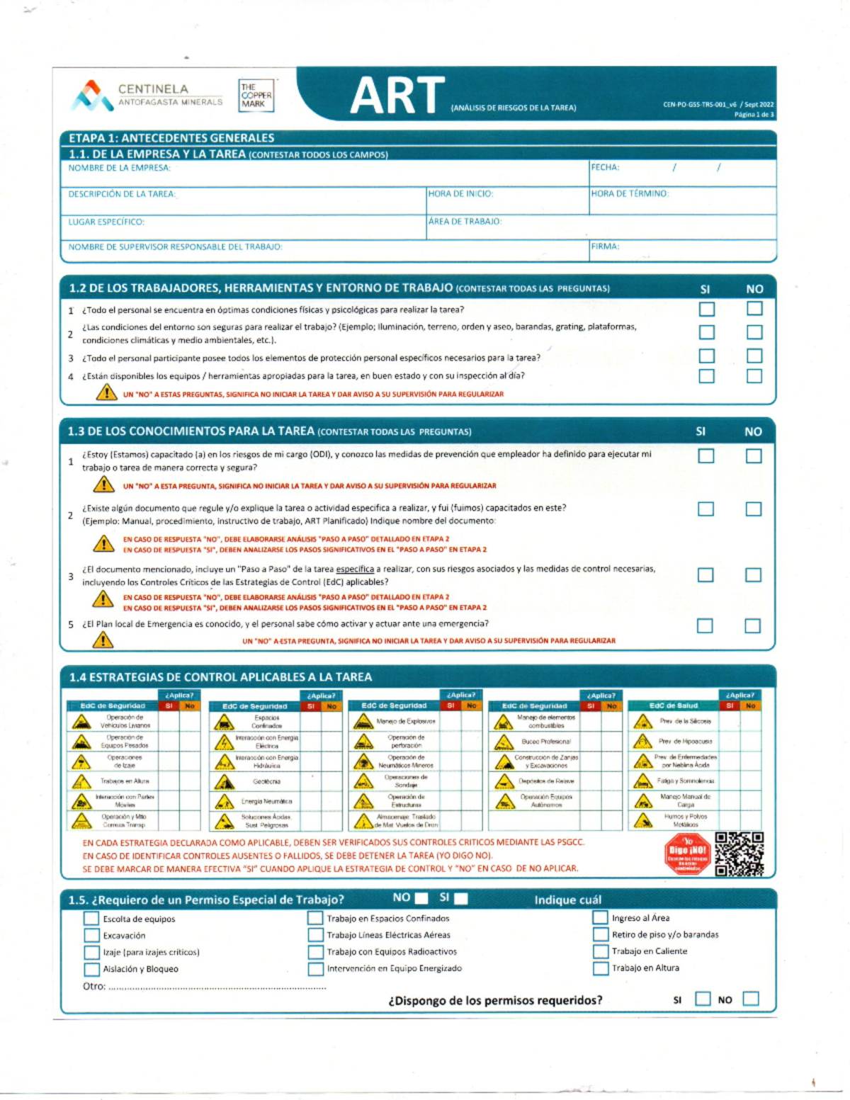 Formato Centinela ART - prevención de riesgos - Studocu