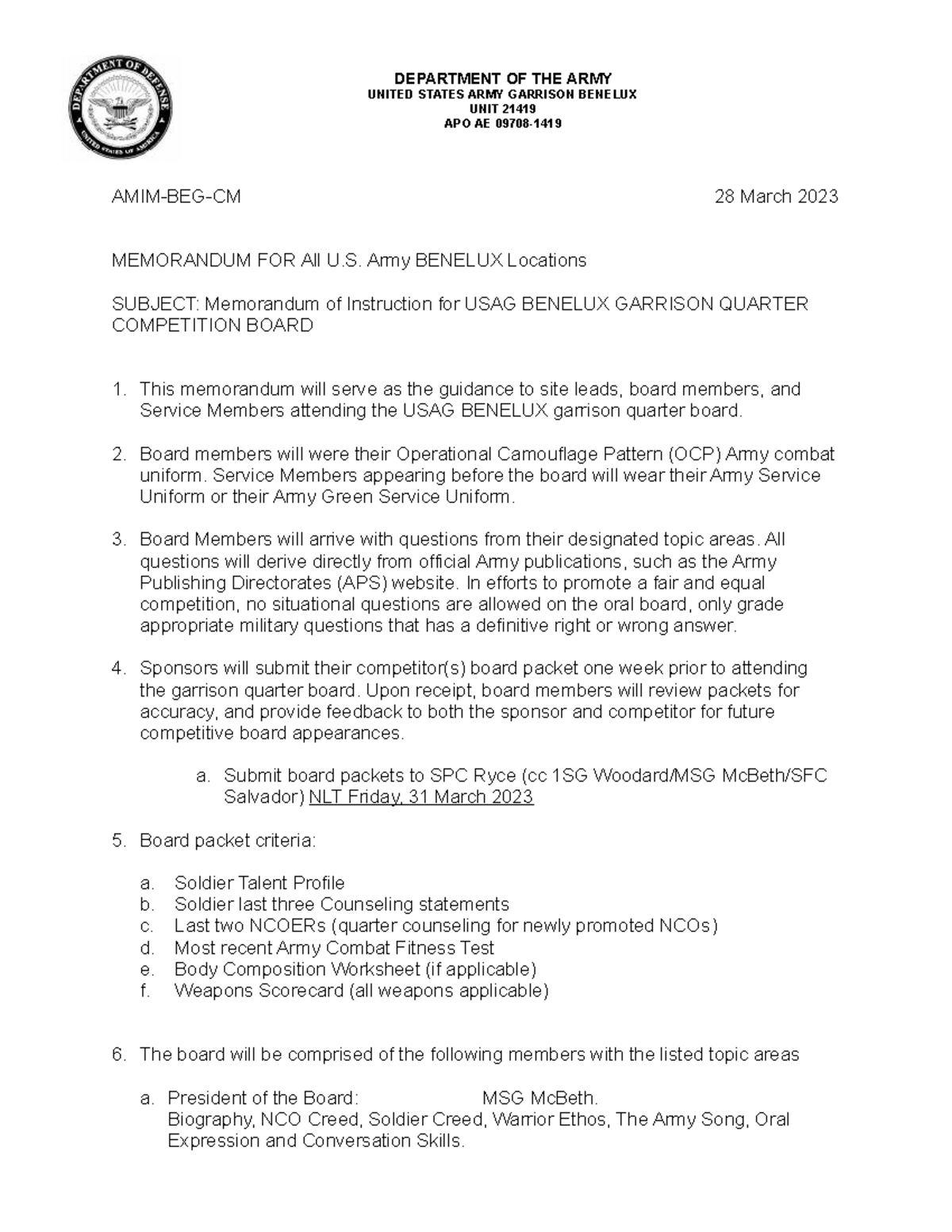 Garrison Quarter Board (Apr23) memo - chemistry hl - Studocu