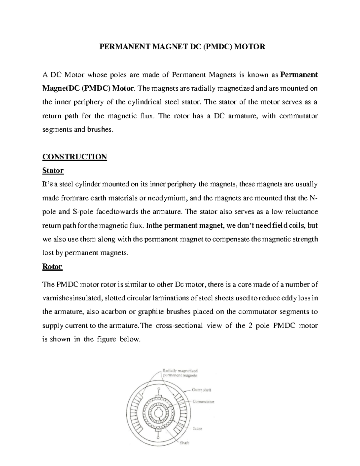 Permanent Magnet DC - PERMANENT MAGNET DC (PMDC) MOTOR A DC Motor whose ...