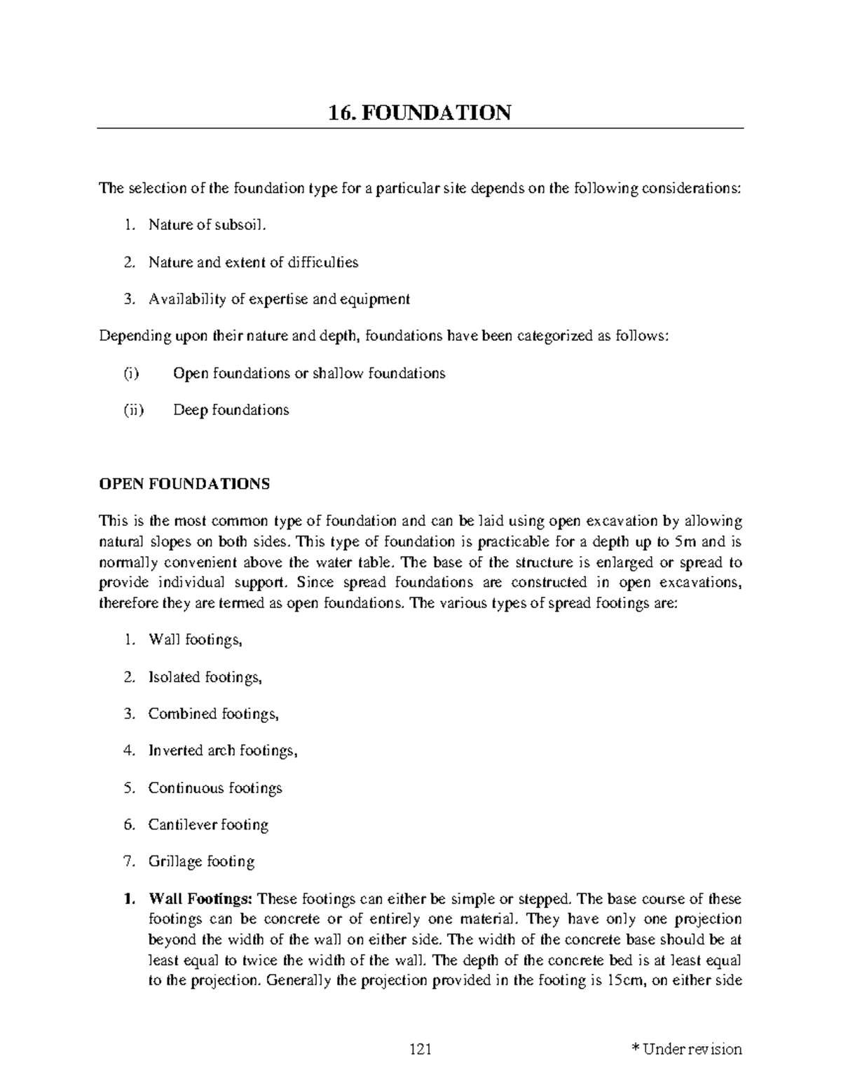 Foundation - Lecture notes 3 - 16. FOUNDATION The selection of the ...