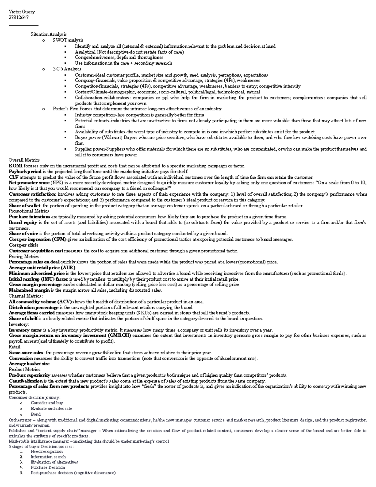 Crypt Sheet (exam version) - Victor Guery 27812647 Situation Analysis o ...