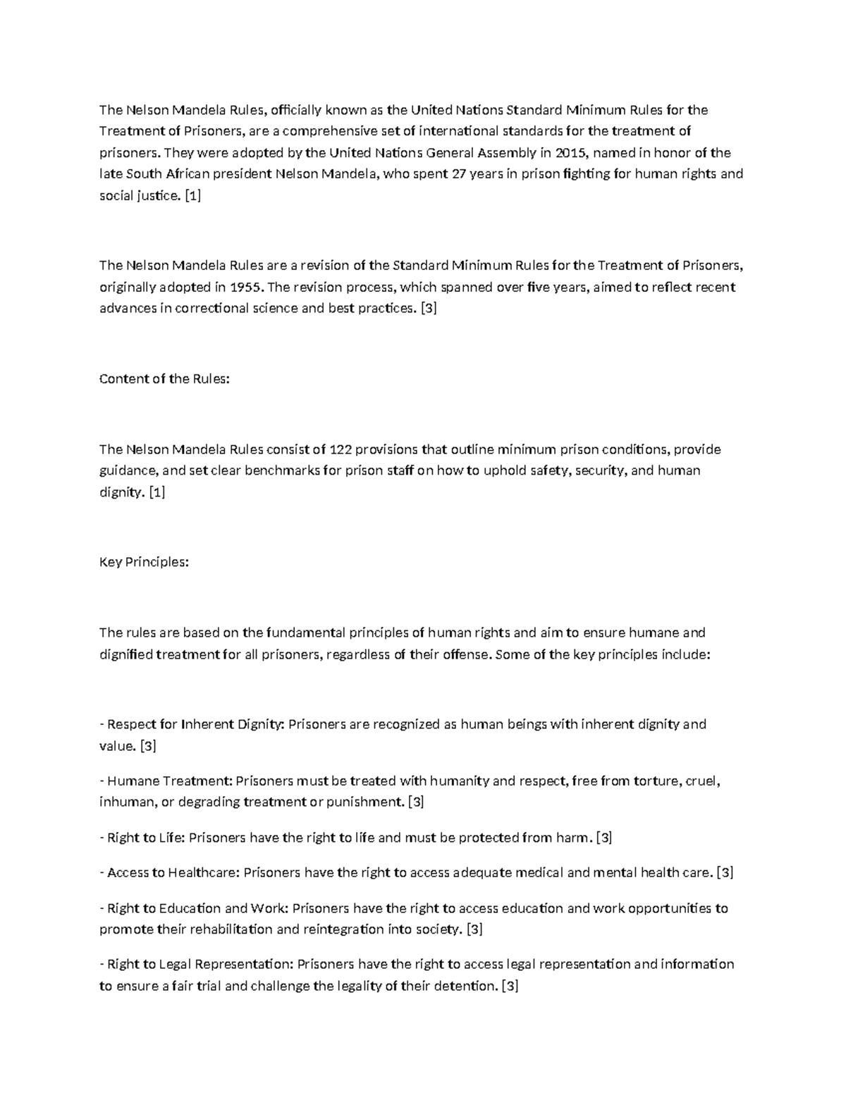 The Nelson Mandela - Study - The Nelson Mandela Rules, officially known ...