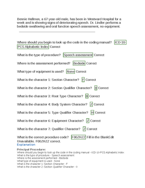 Medical coding - Questions / Answers - Using the techniques described ...