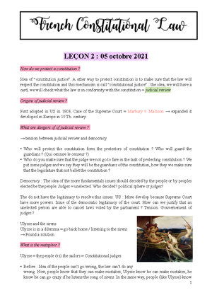 Imprimir French const law - INTRO: General overview of the idea of ...