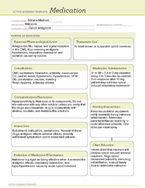 Imodium (loperamide) - ACTIVE LEARNING TEMPLATES Medication STUDENT ...
