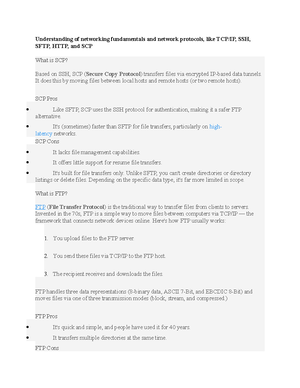 Protocols Ports - Protocols Ports • File Transfer Protocol (FTP) 20/ • Secure Shell (SSH ...