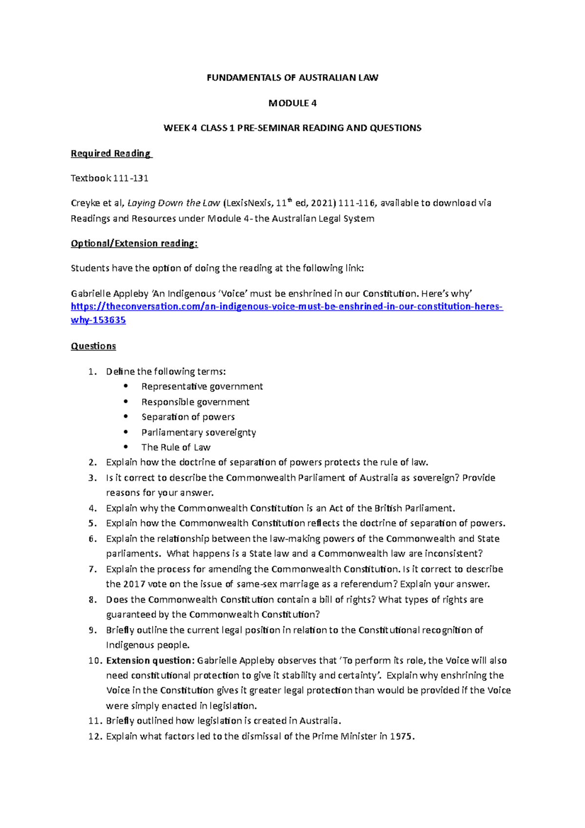 Week 4 1 Pre seminar Reading And Questions FUNDAMENTALS OF AUSTRALIAN week-4-1-pre-seminar-reading-and-questions-fundamentals-of-australian