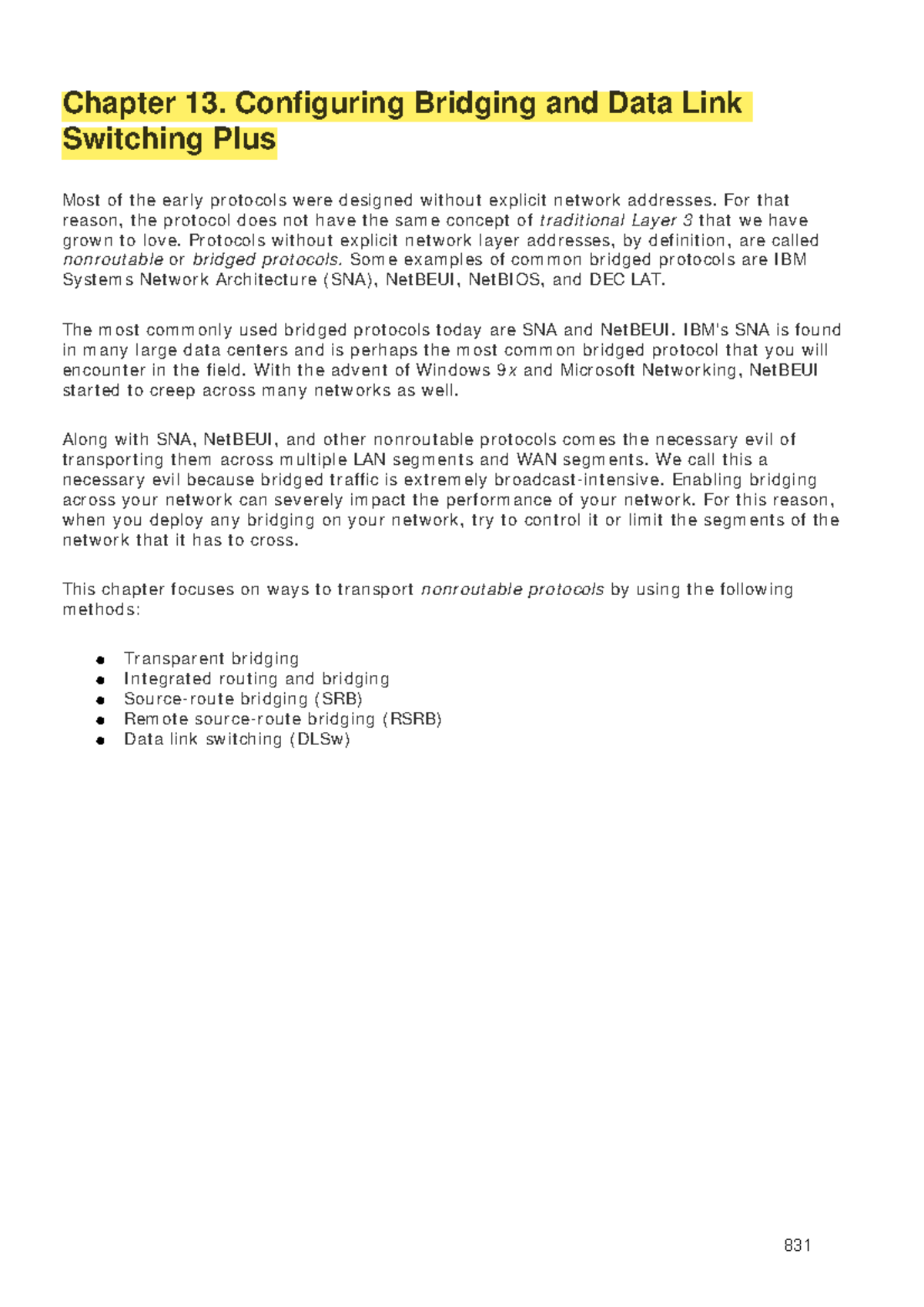 Chapter 13 Configuring Bridging And Data Link Switching Plus Part 1 Chapter 13 Configuring