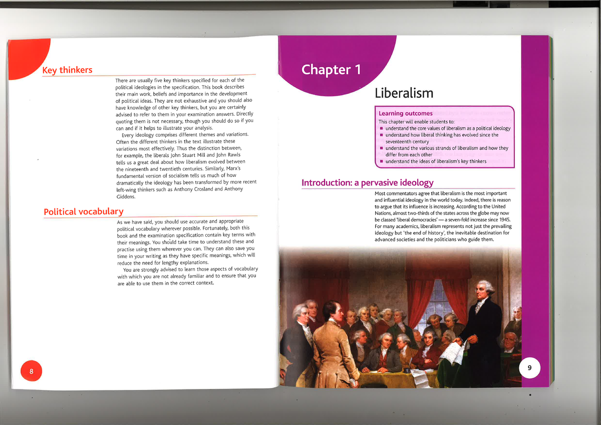 Liberalism book - Key thinkers Chapter 1 There are usually five key ...