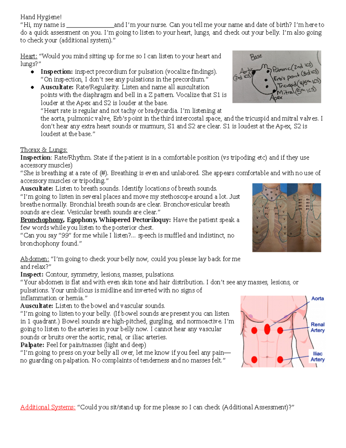 265 Final Practicum Script - Hand Hygiene! “Hi, my name is and I’m your ...