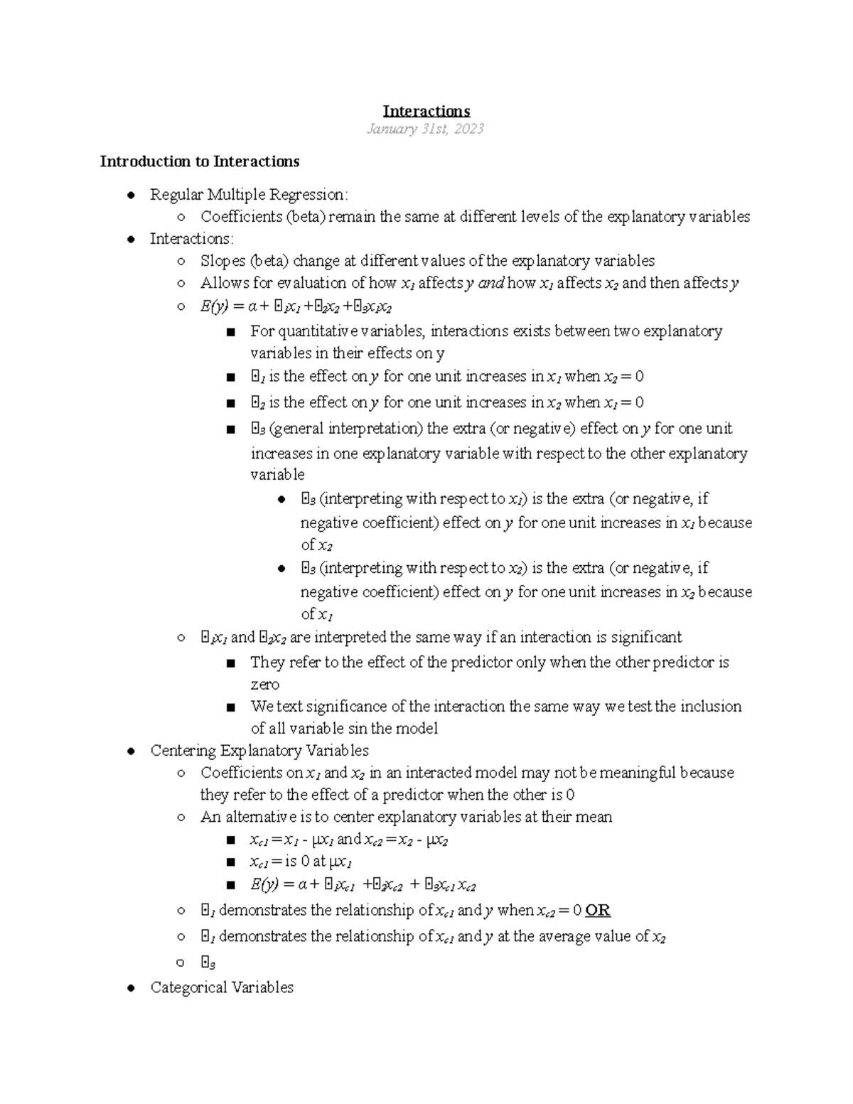 Interactions - Studocu