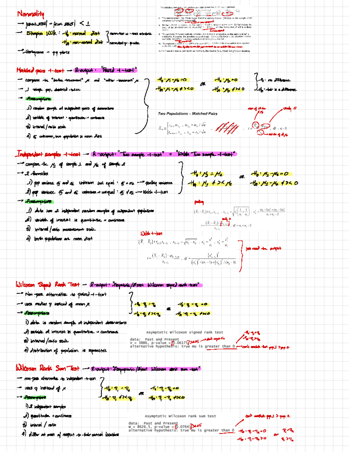 Condensed Notes for Exam - Normality - > Iskew. esEl Kurt. 2SEl non ...