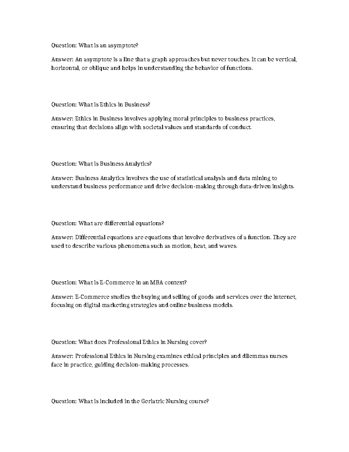Profligately simoniac lagenae - Question: What is an asymptote? Answer ...