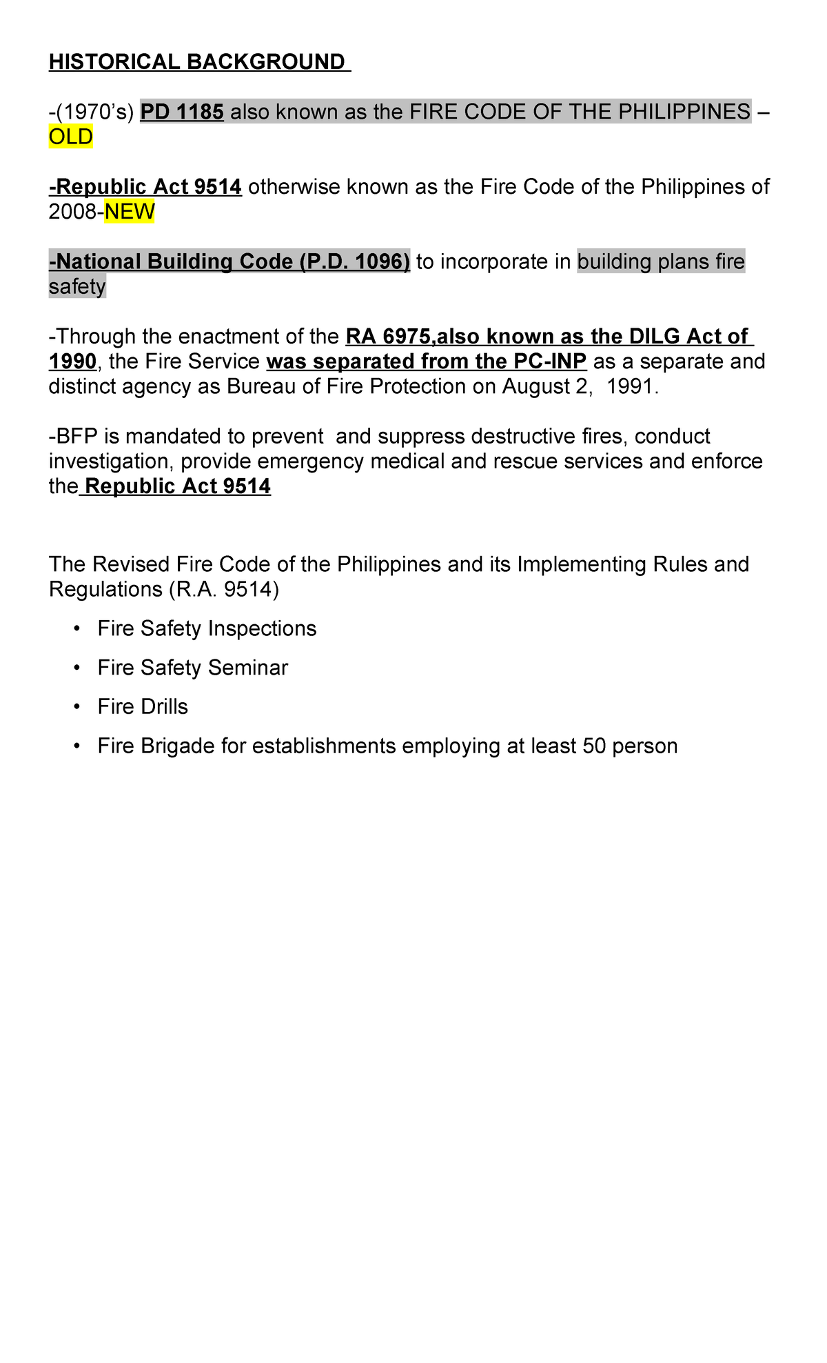 1 - hope it really helps - HISTORICAL BACKGROUND -(1970’s) PD 1185 also ...