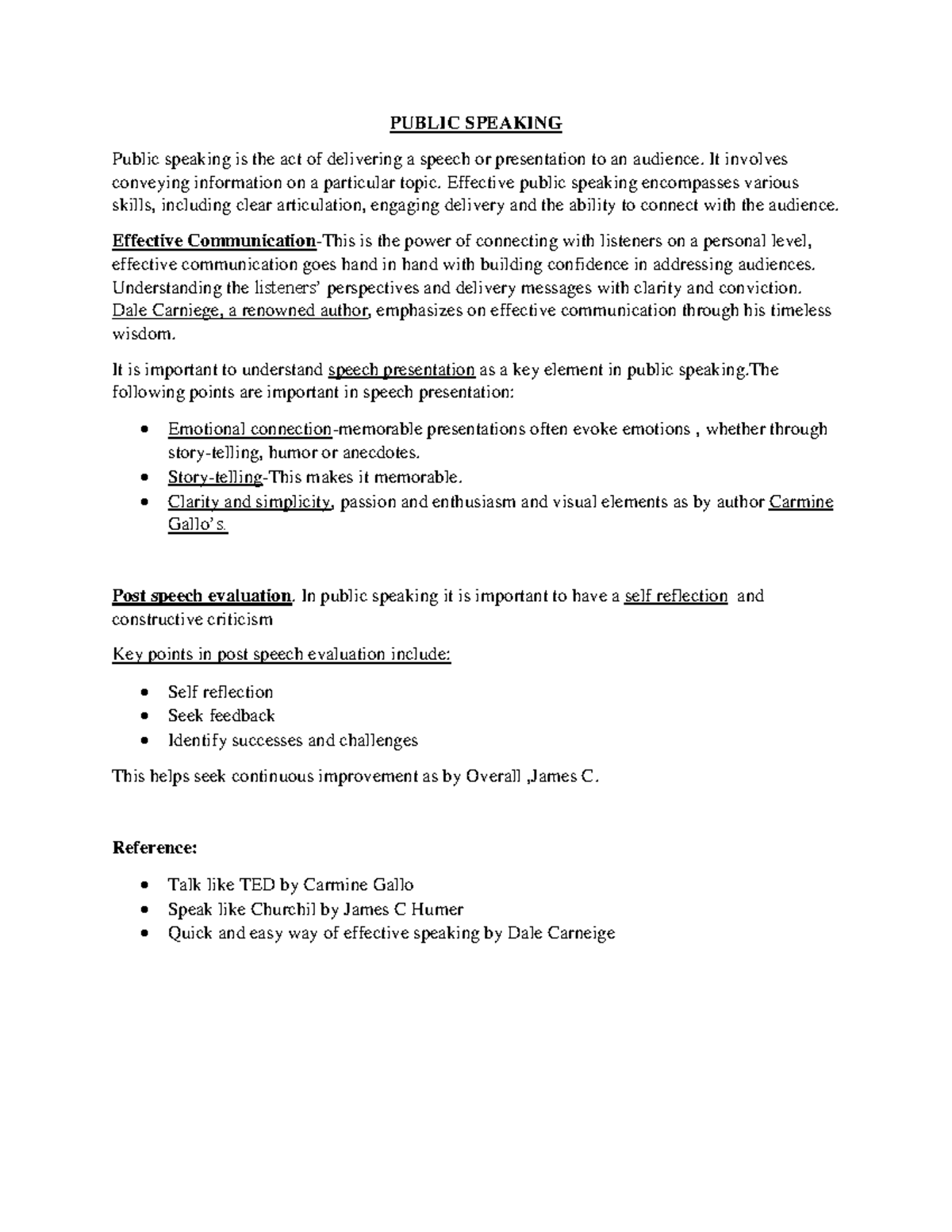 Public Speaking - UCU 111 - PUBLIC SPEAKING Public speaking is the act ...