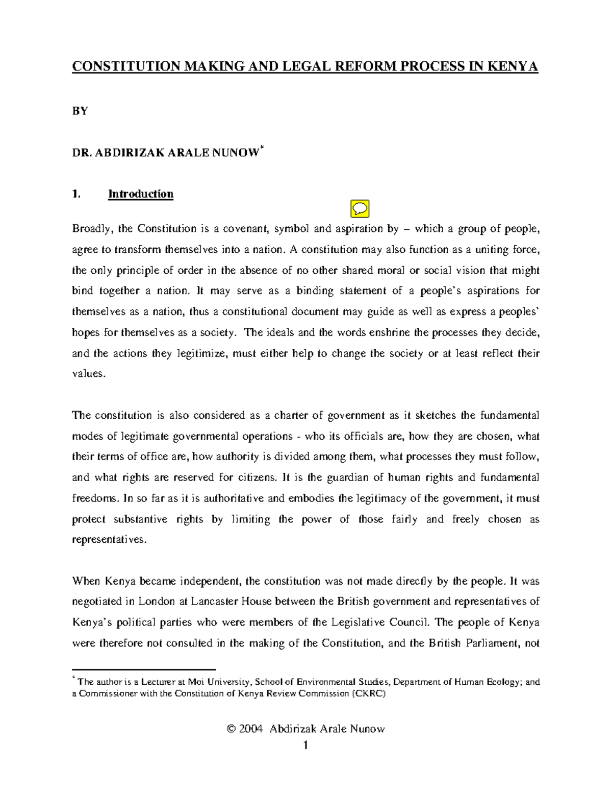 Constitution Making in Kenya - CONSTITUTION MAKING AND LEGAL REFORM ...