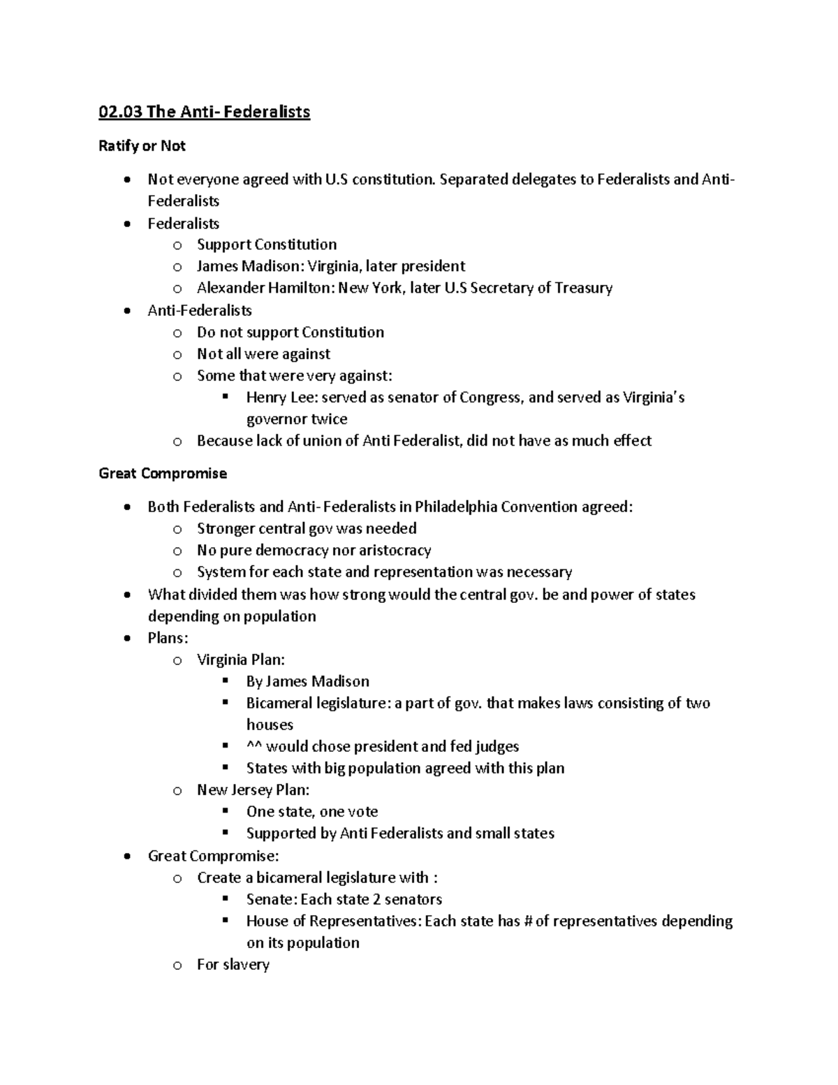 The Anti-Federalist U.S Gov - 02 The Anti- Federalists Ratify or Not ...