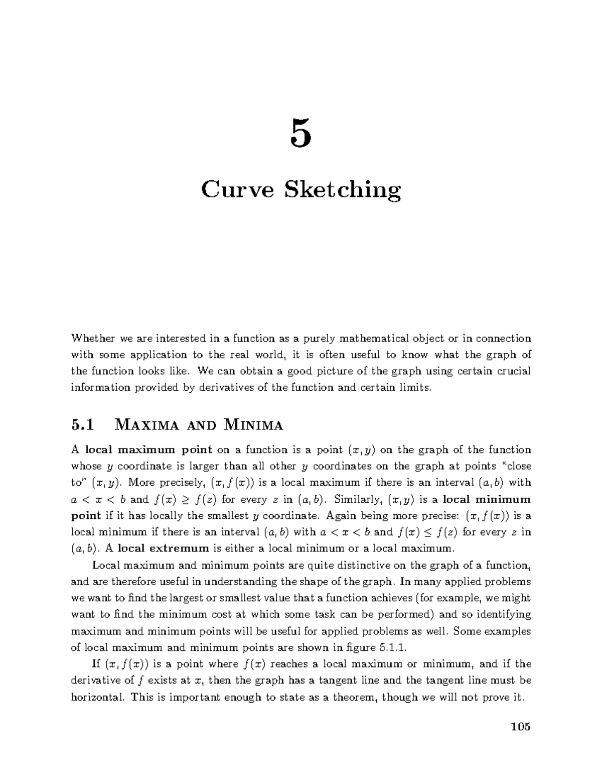 Calculus 05 Curve Sketching - 5 Curve Sketching Whether we are ...