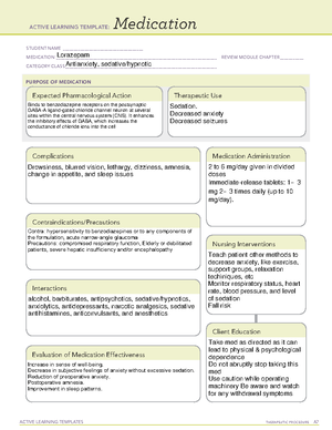Pregablin (Lyrica) - Med sheets - ACTIVE LEARNING TEMPLATES THERAPEUTIC ...