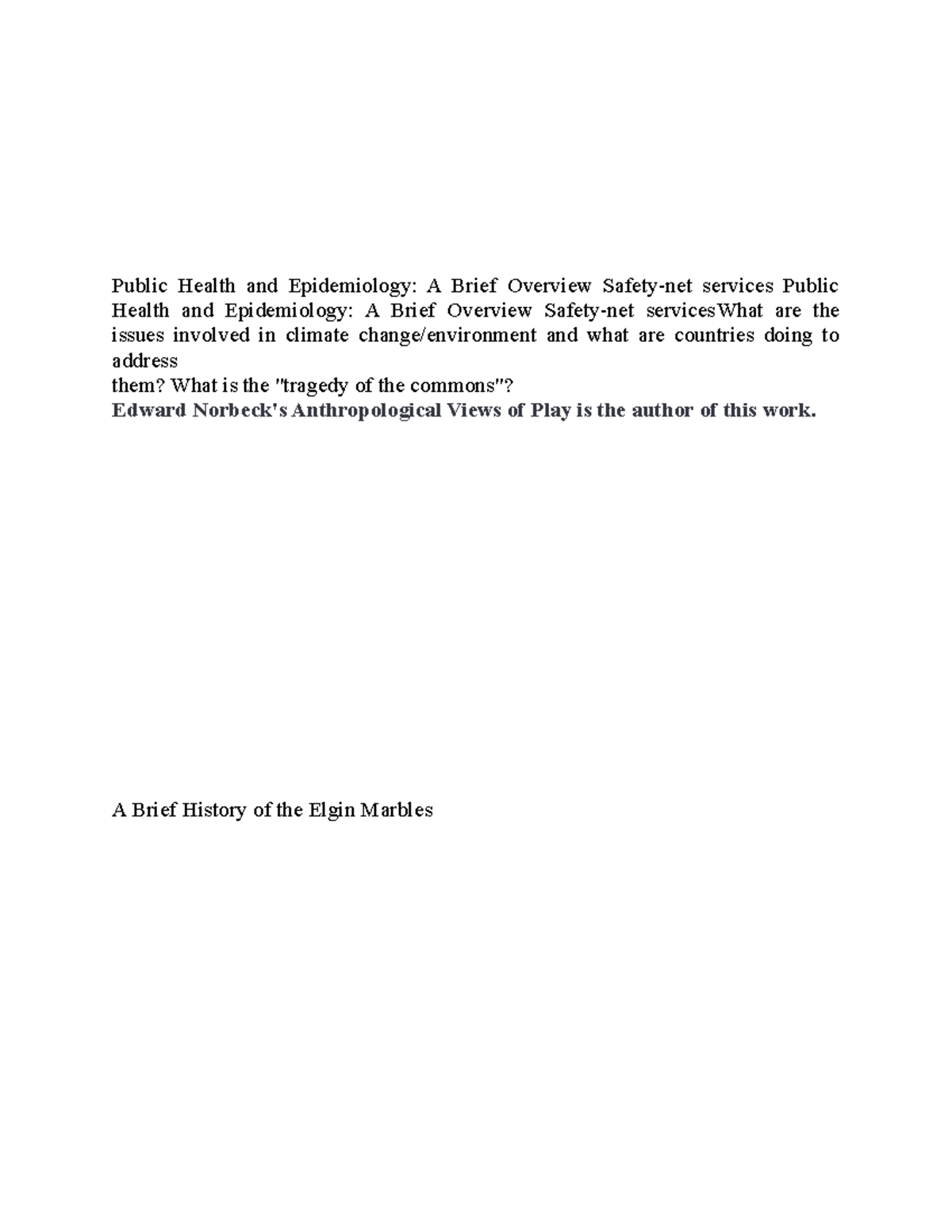 Edward Norbeck's Anthropological Views of Play is the author of this ...