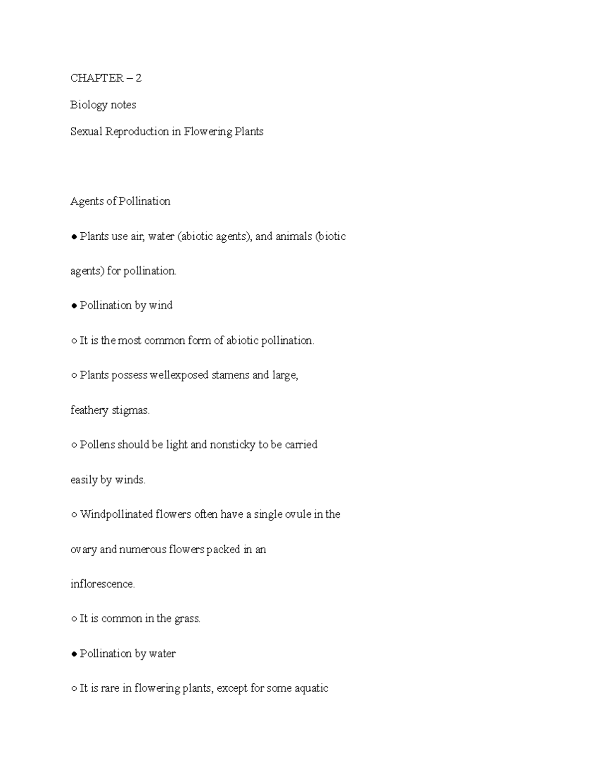 Chapter –2 Biology Notes 7 pt - CHAPTER – 2 Biology notes Sexual ...