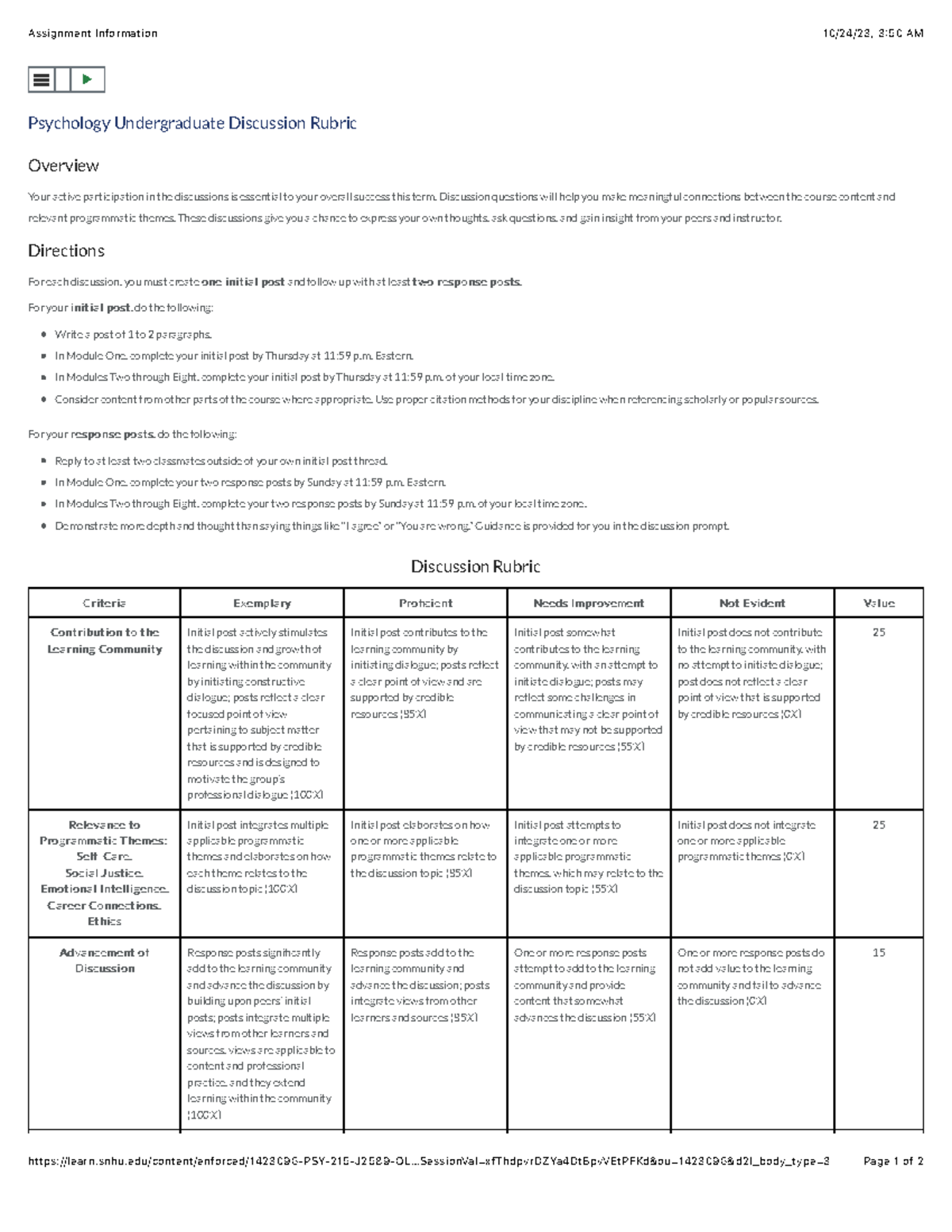 Assignment Information - - Studocu