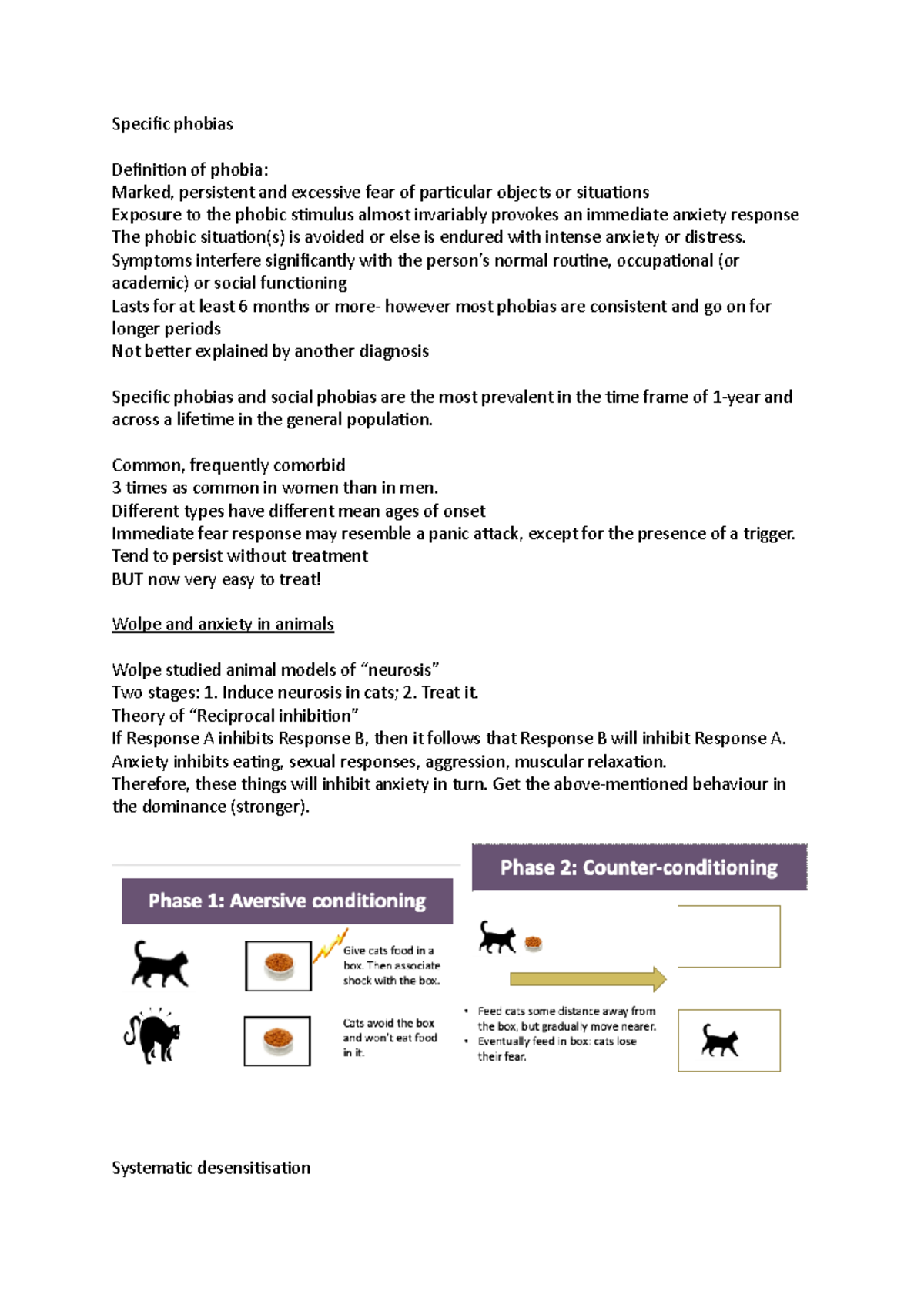 Simple phobias - Specific phobias Definition of phobia: Marked ...