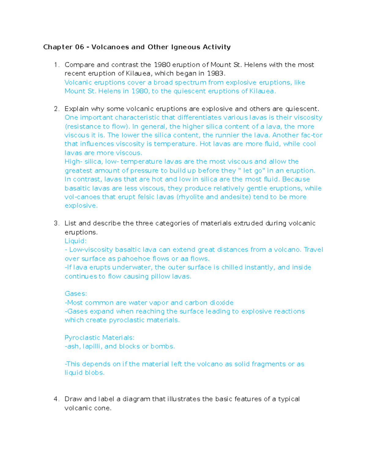 Chapter 06 - Chapter 06 - Volcanoes and Other Igneous Activity Compare ...